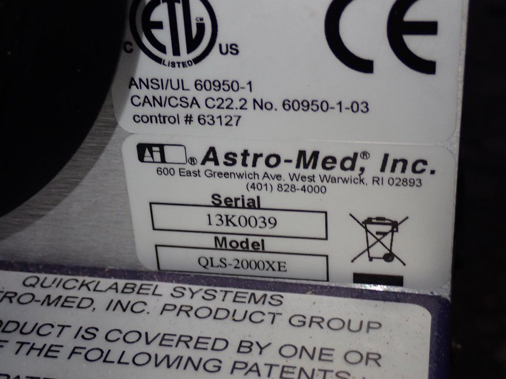 Used Astro-med Labeler | HGR Industrial Surplus
