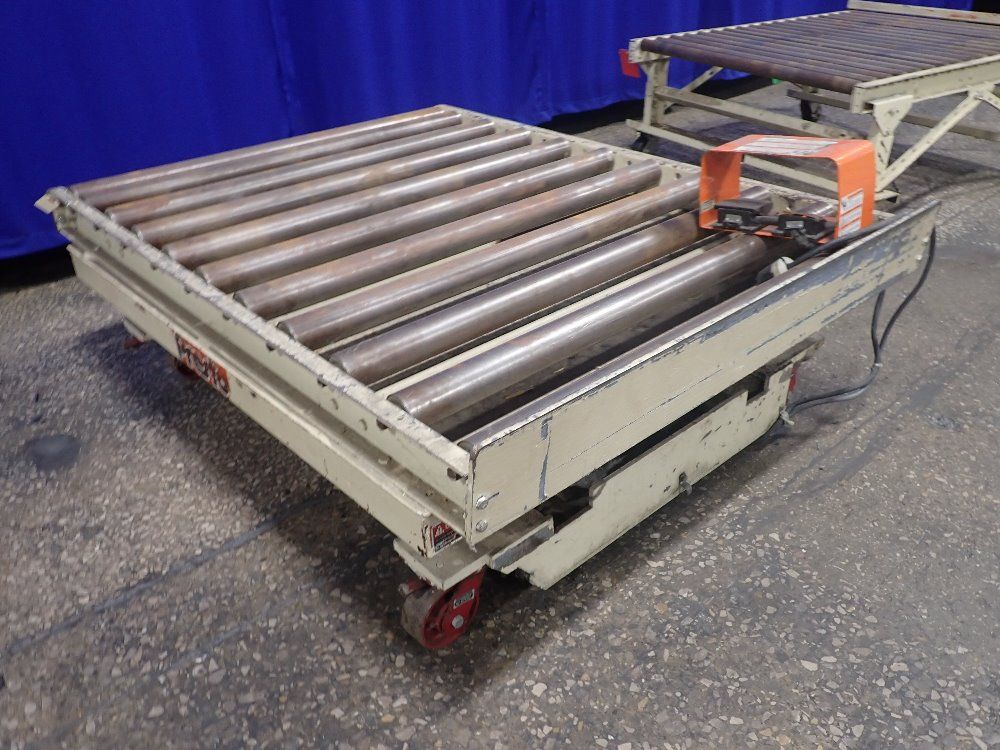 Used Presto Scissor Lift Roller Conveyor | HGR Industrial Surplus