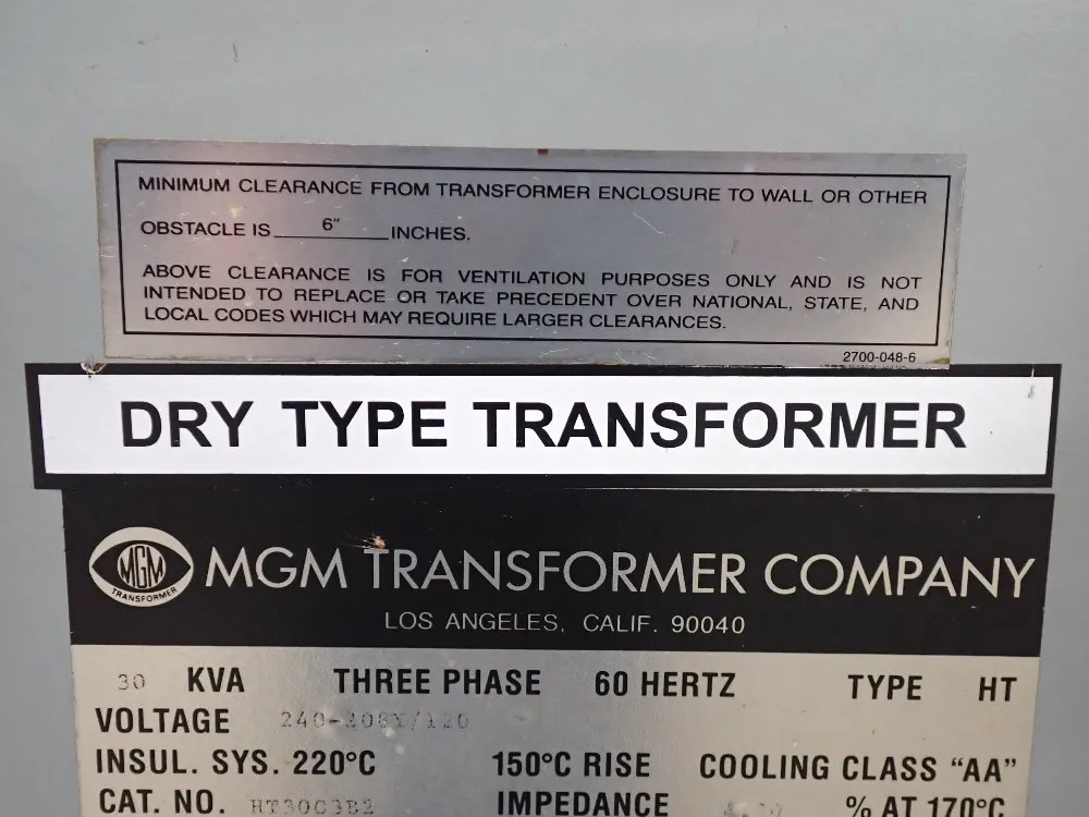 Used Mgm Transformer | HGR Industrial Surplus