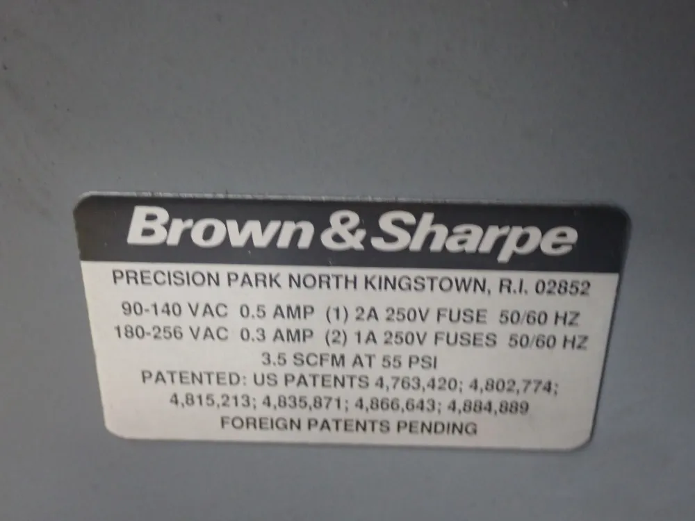 Used Brown & Sharpe Cmm | HGR Industrial Surplus