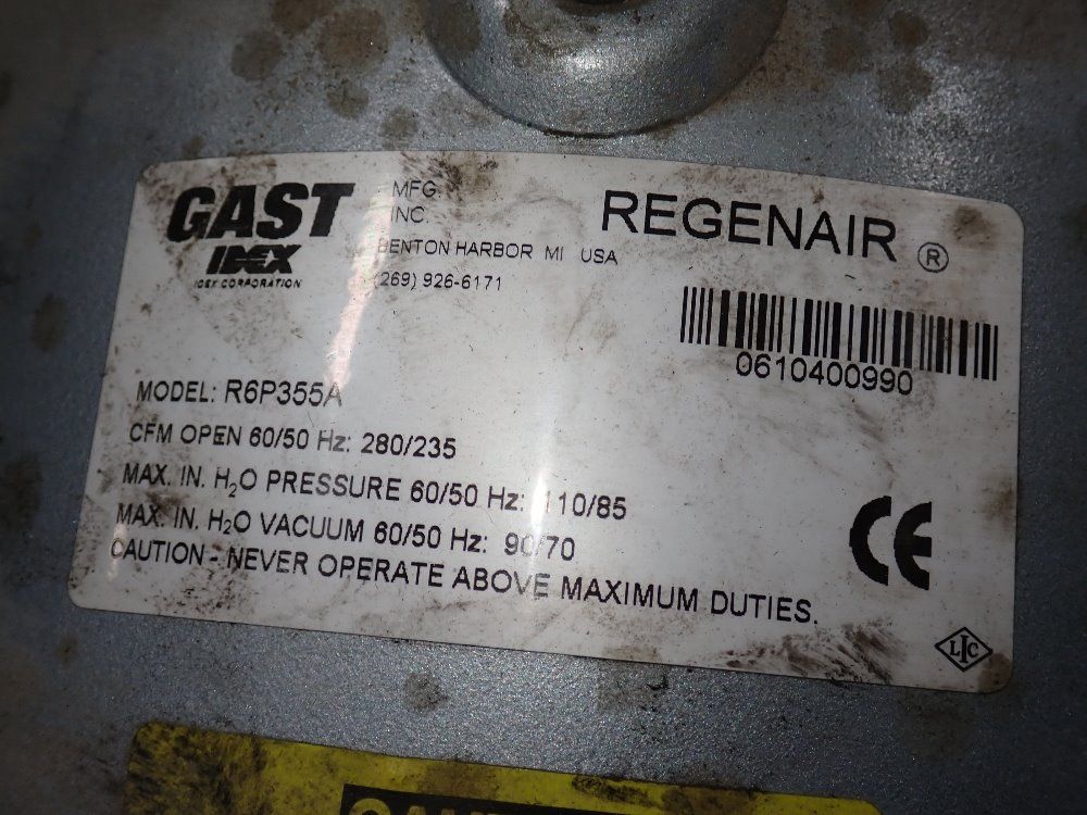 Used Gast Vacuum Pump | HGR Industrial Surplus