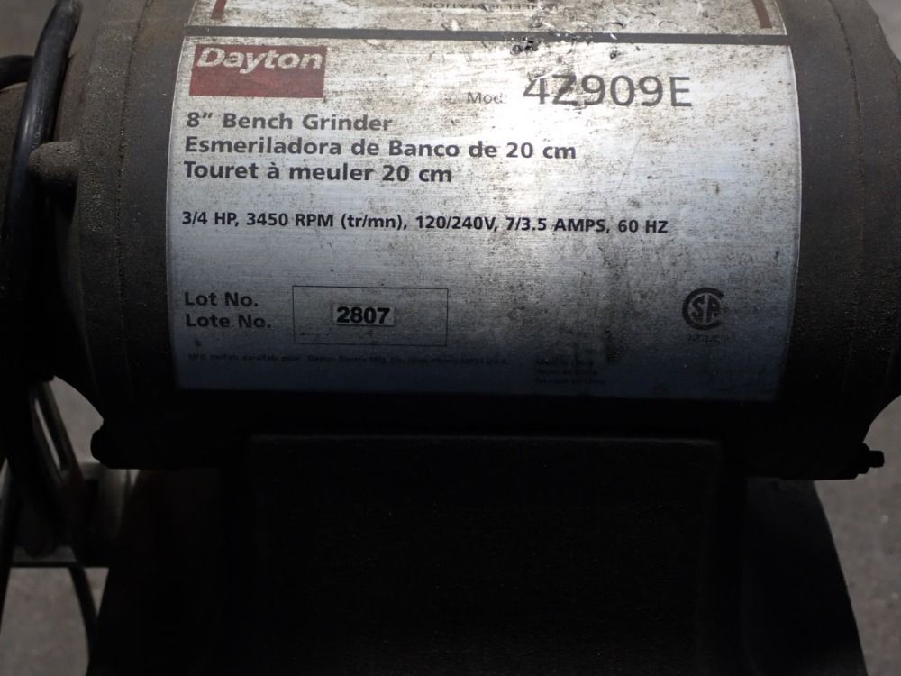 Used Dayton Bench Grinder | HGR Industrial Surplus