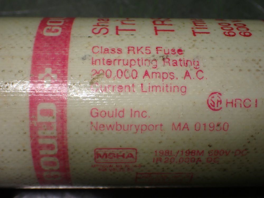 Used Gould Tri-onic Time Delay Fuse 600amp 600vac Class Rk5 | HGR...