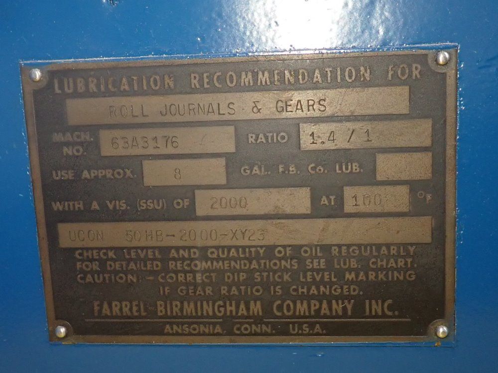 Farrel-birmingham Company 6" X 12" Roll Mill - 63a3176 | HGR*24