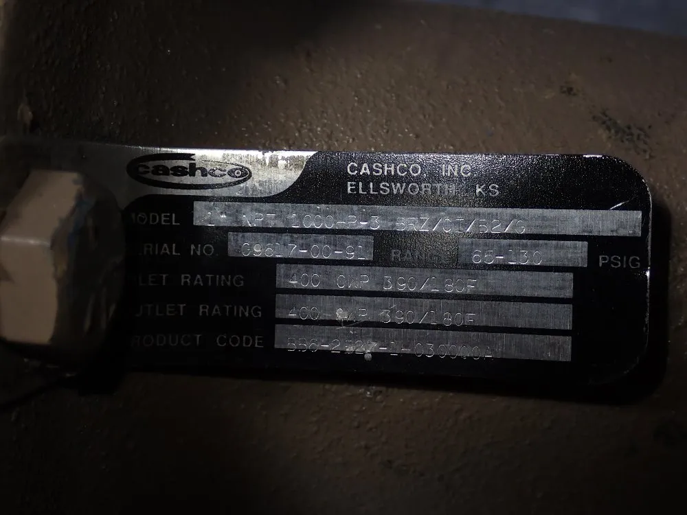 Used Cashco Valve | HGR Industrial Surplus