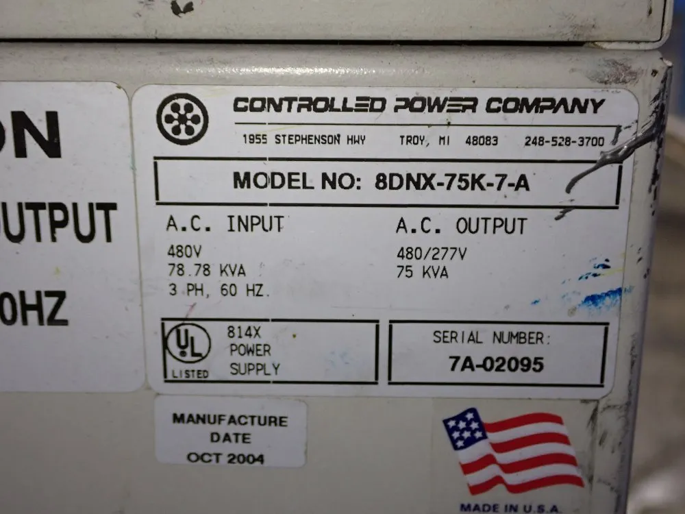 Used Controlled Power Company Power Processor | HGR Industrial Surplus