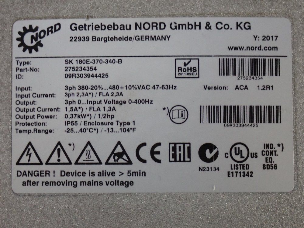 Used Nord Gear Drive | HGR Industrial Surplus