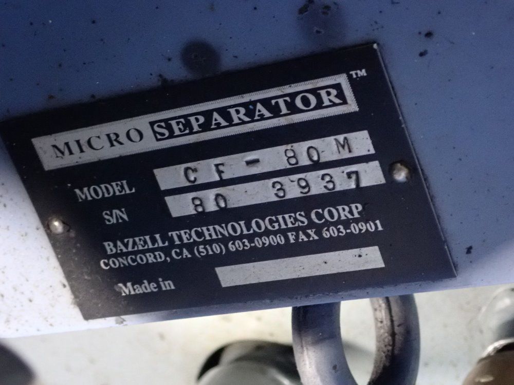 Used Bazell Micro Separator | HGR Industrial Surplus