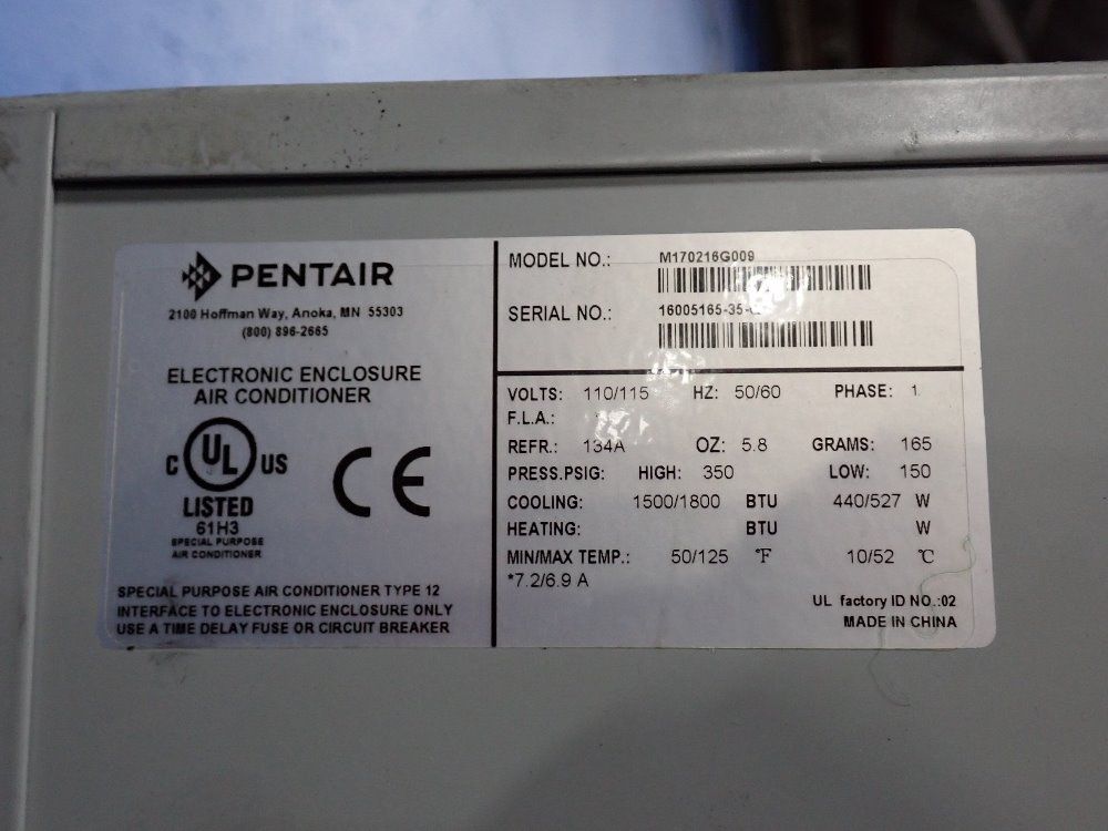 Used Hoffman/pentair Air Conditioner | HGR Industrial Surplus Used Hoffman/pentair Air Conditioner | HGR Industrial Surplus