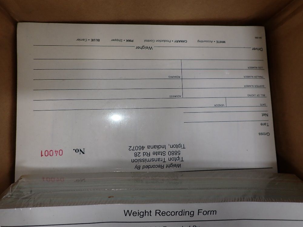 Used Weight Recording Forms | HGR Industrial Surplus