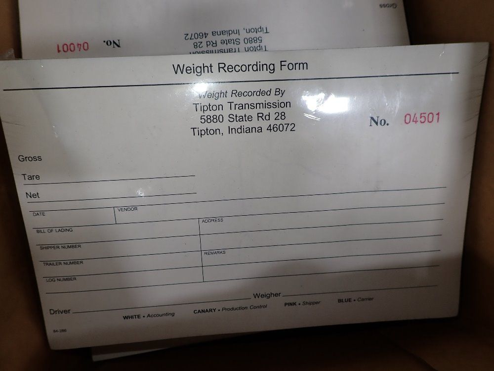Used Weight Recording Forms | HGR Industrial Surplus