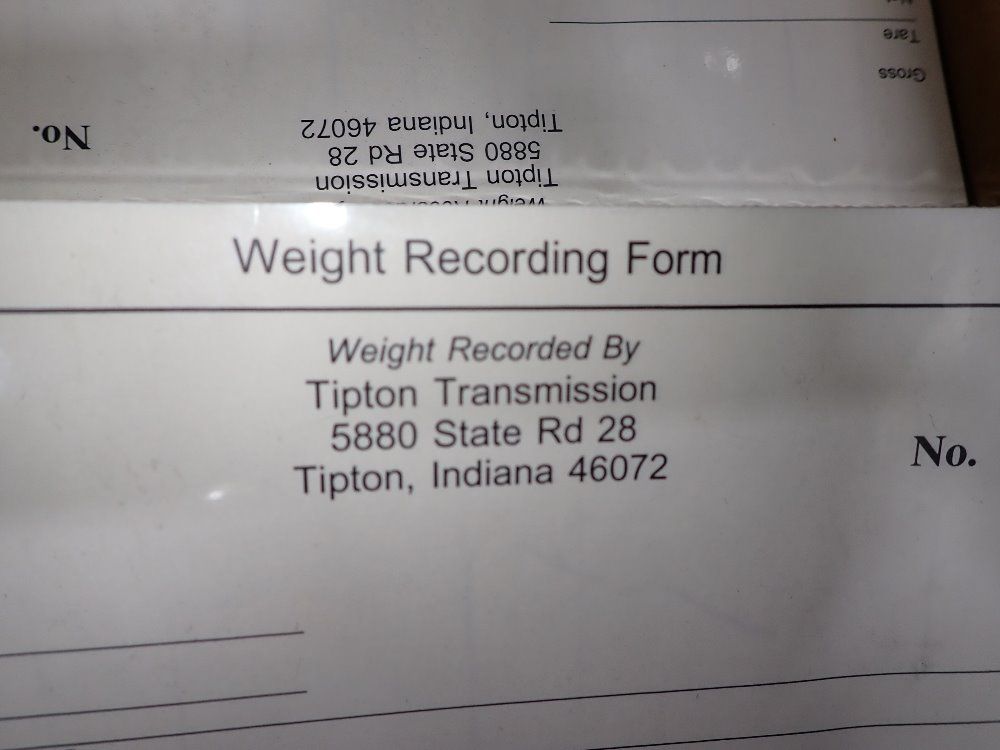 Used Weight Recording Forms | HGR Industrial Surplus