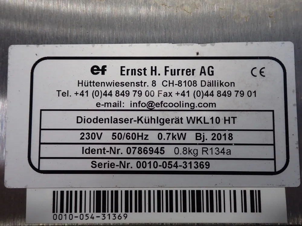 Used Ernst H. Furrer Chiller | HGR Industrial Surplus