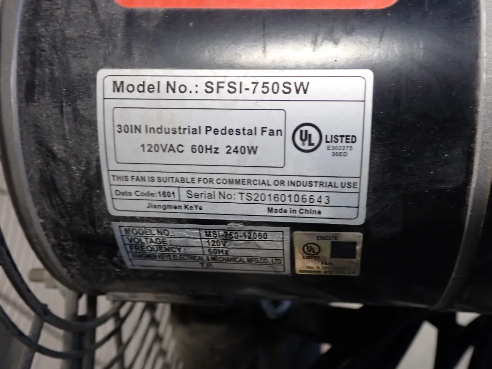 Used County Line Industrial Pedestal Fan | HGR Industrial Surplus