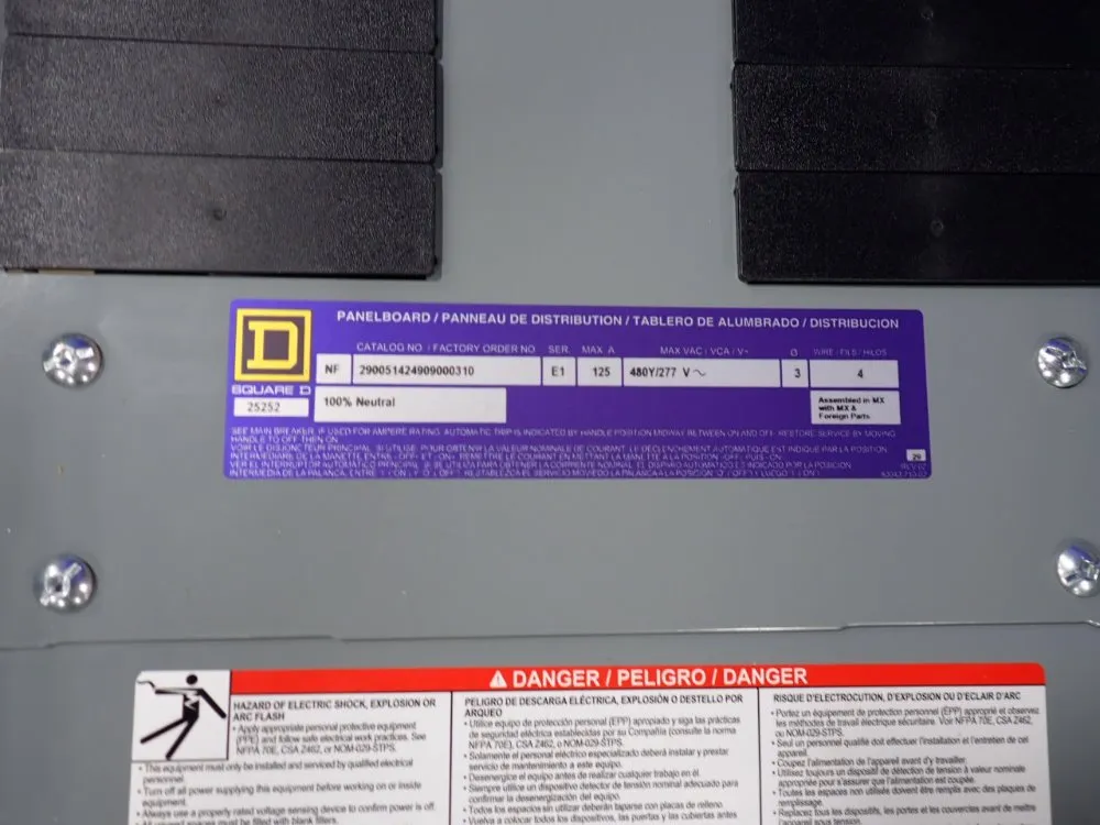 Square D Panelboard - 290051424909000310 | HGR*24