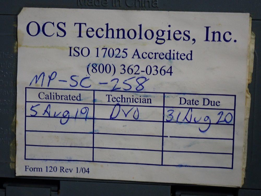 Used Ocs Technologies Inc Scale | HGR Industrial Surplus