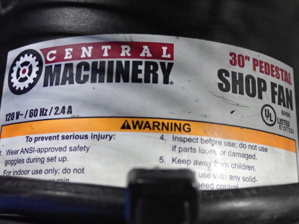 Used Central Machine Pedestal Fan | HGR Industrial Surplus