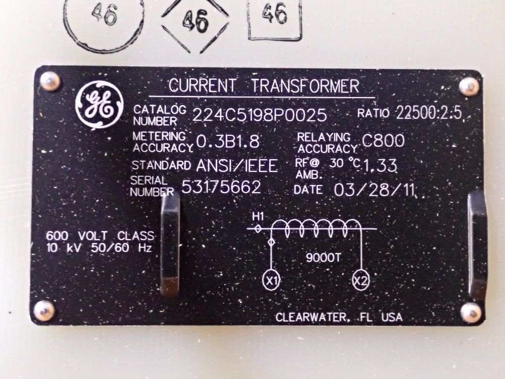 Used General Electric Current Transformer | HGR Industrial Surplus Used General Electric Current Transformer | HGR Industrial Surplus