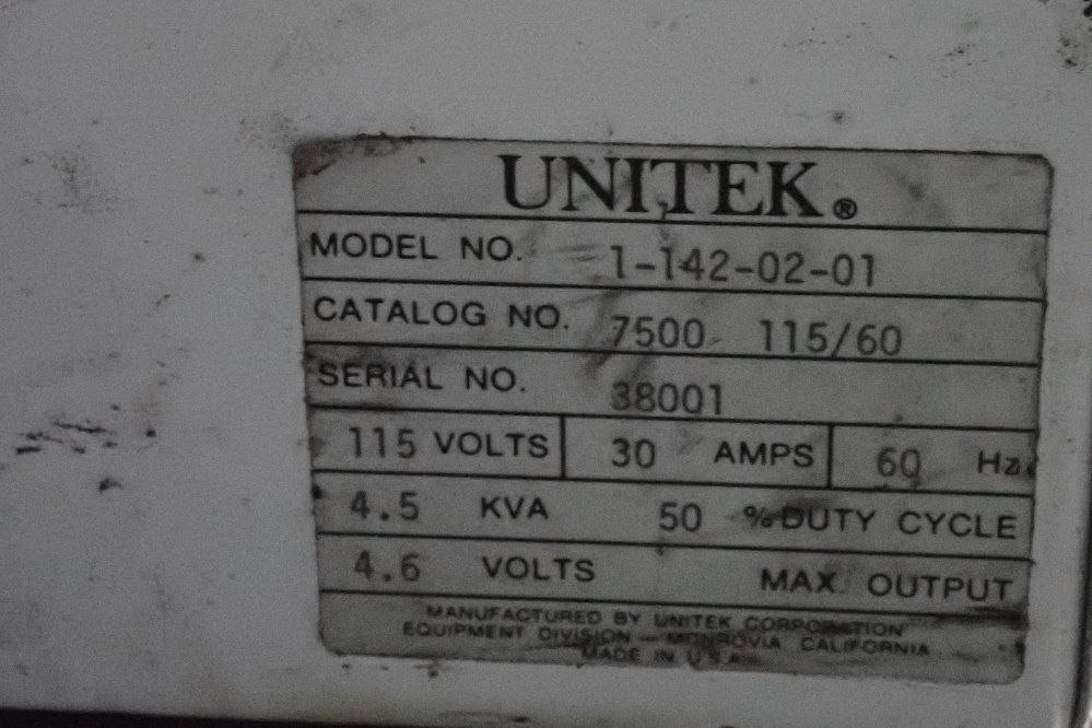 Used Unitek Power Supply | HGR Industrial Surplus