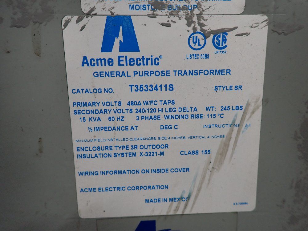 Used Acme Transformer | HGR Industrial Surplus