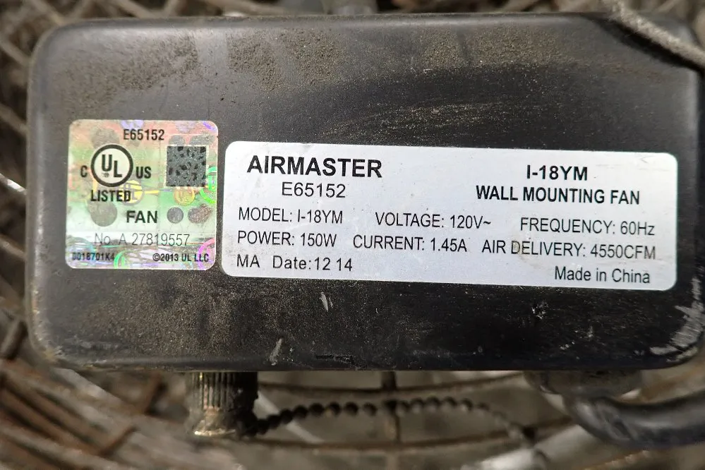 Used Airmaster Fan | HGR Industrial Surplus