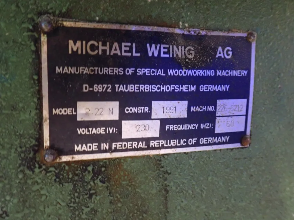 Michael Weinig Ag Wood Moulder & Planer - Profimat 22 N | HGR*24