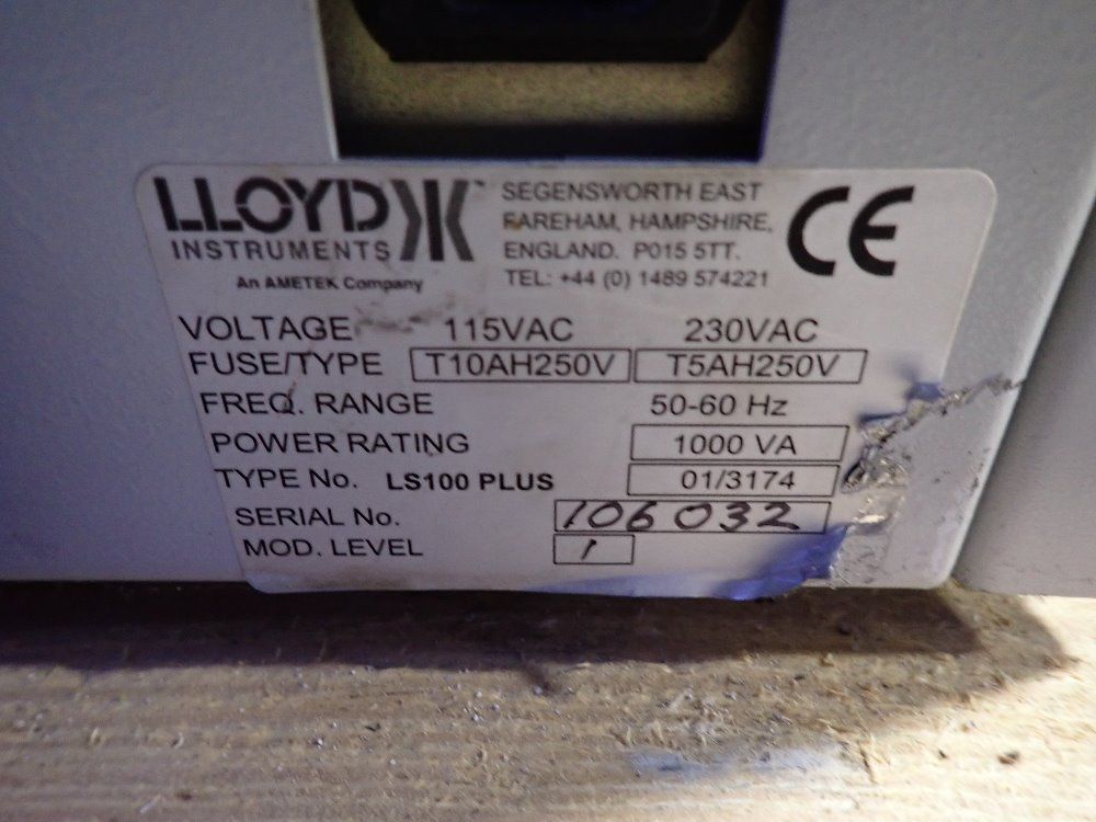Used Lloyd Instruments Materials Tester | HGR Industrial Surplus