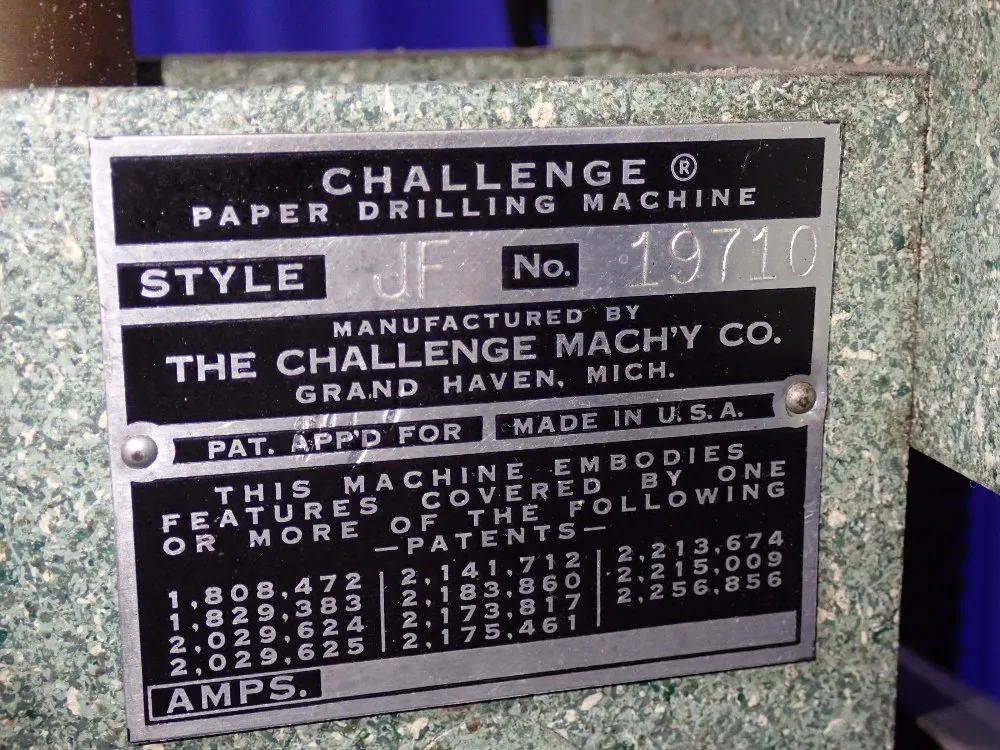 Used Challenge Paper Drill | HGR Industrial Surplus