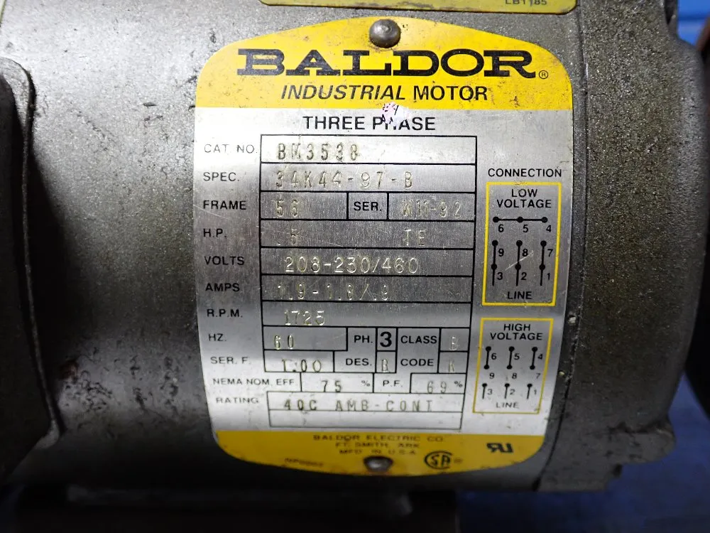 Used Baldor Reliance 1/2 Hp Motor | HGR Industrial Surplus