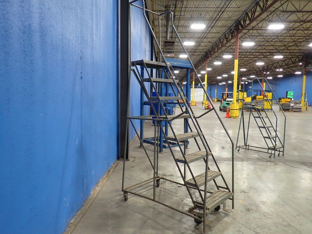 Used Rolling Metal Ladder | HGR Industrial Surplus