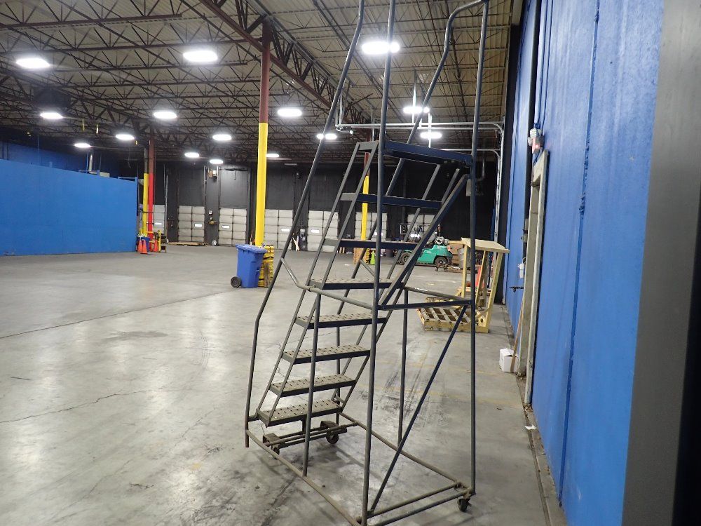 Used Rolling Metal Ladder | HGR Industrial Surplus