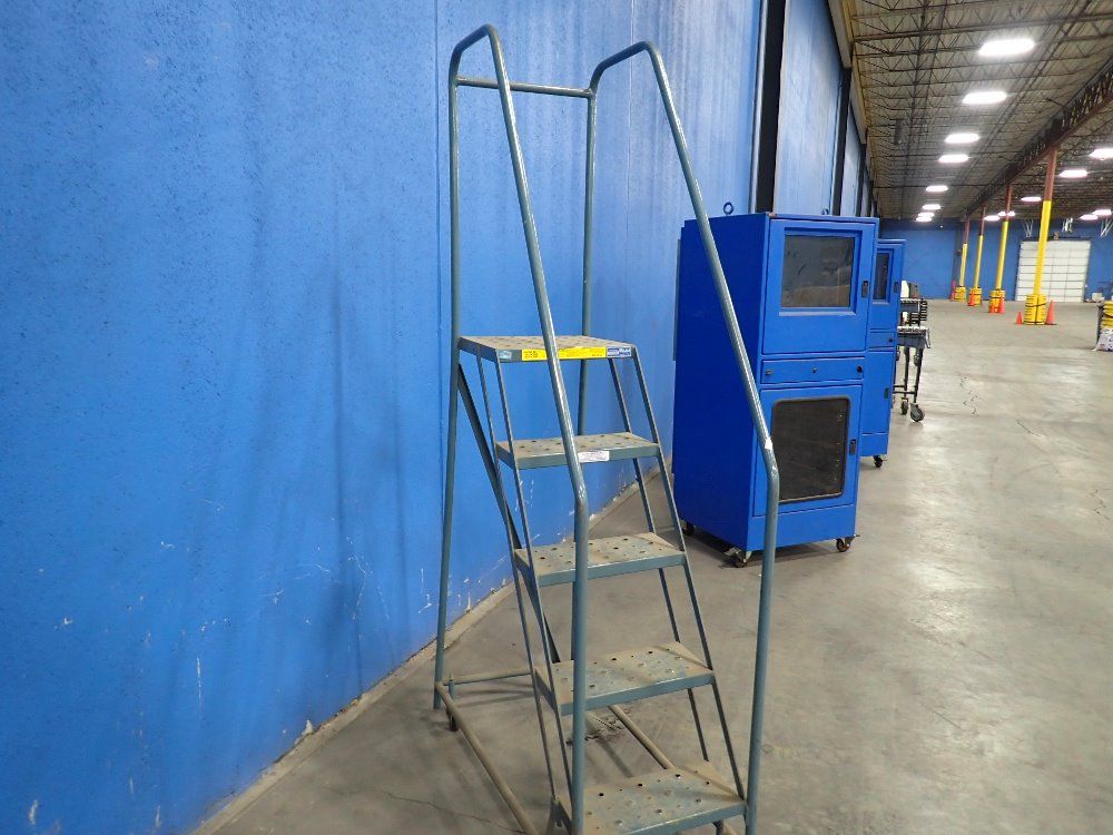 Used Gillis Rolling Metal Ladder | HGR Industrial Surplus