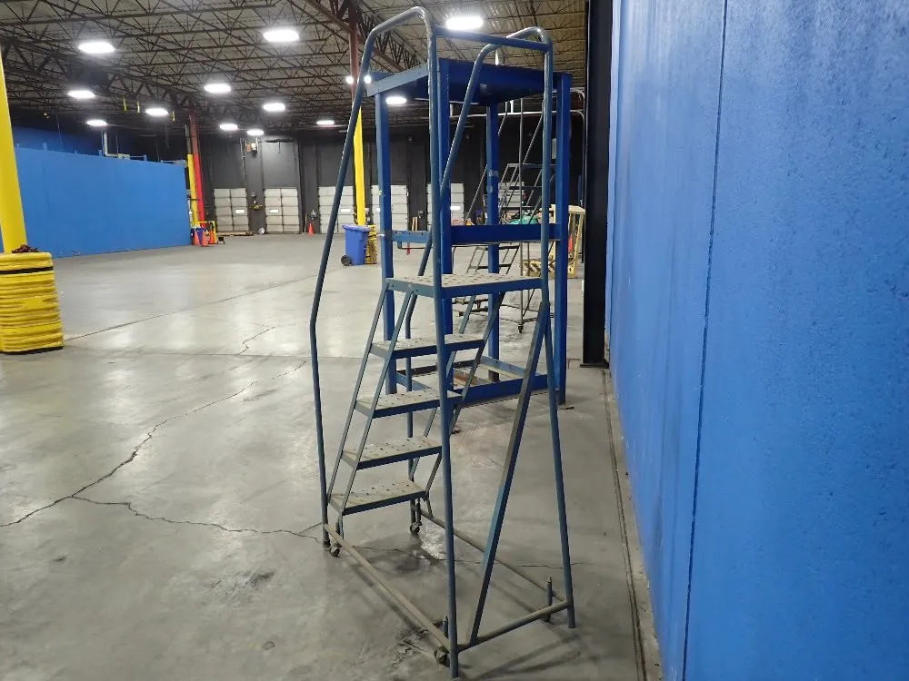 Used Gillis Rolling Metal Ladder | HGR Industrial Surplus