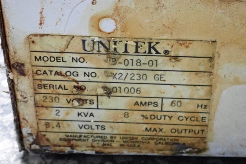 Used Unitek Transformer | HGR Industrial Surplus