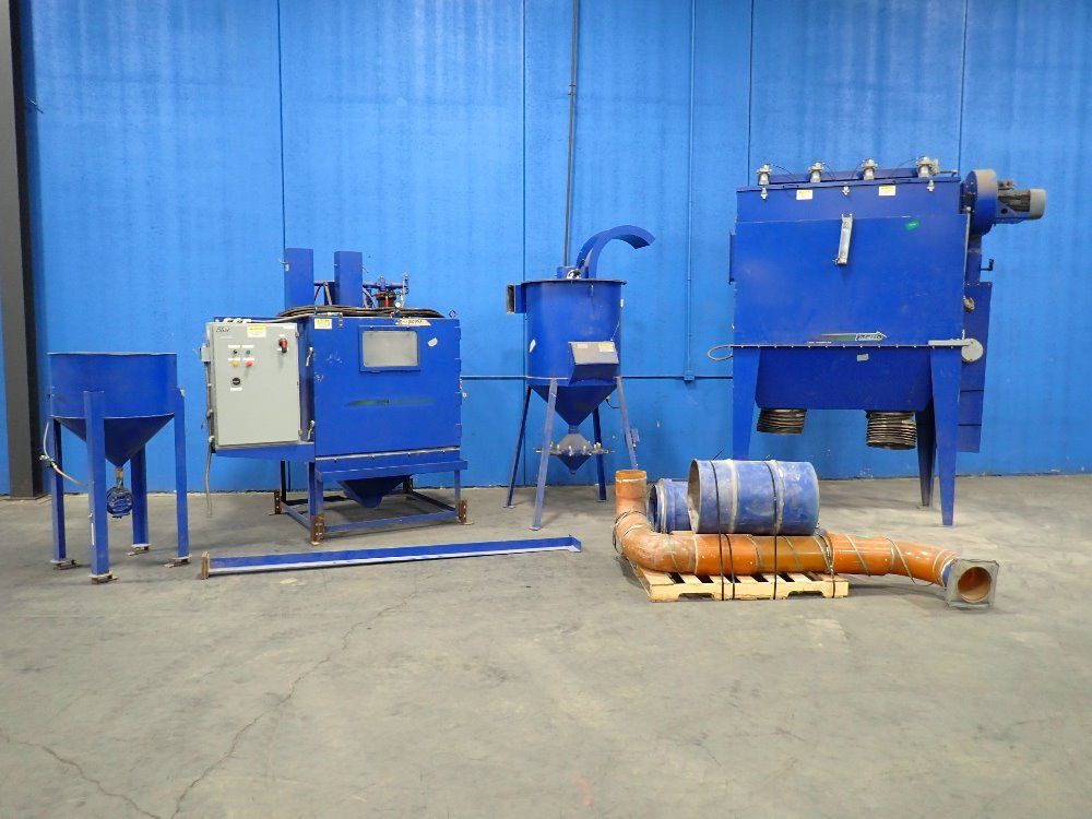 Used Clemco Industries Sand Blasting Booth W/ Hopper & Pump System...