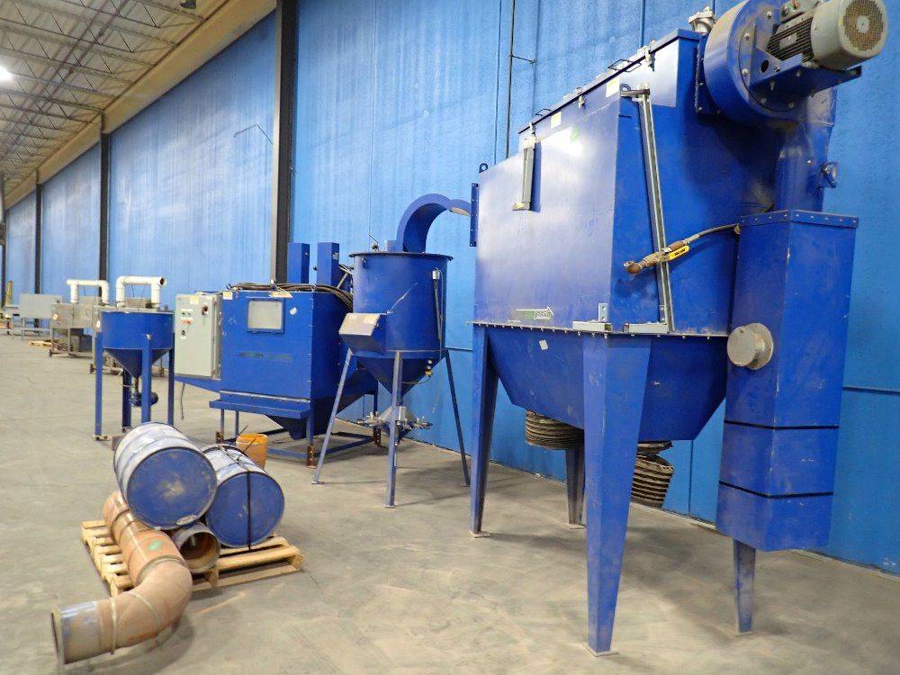 Used Clemco Industries Sand Blasting Booth W/ Hopper & Pump System...