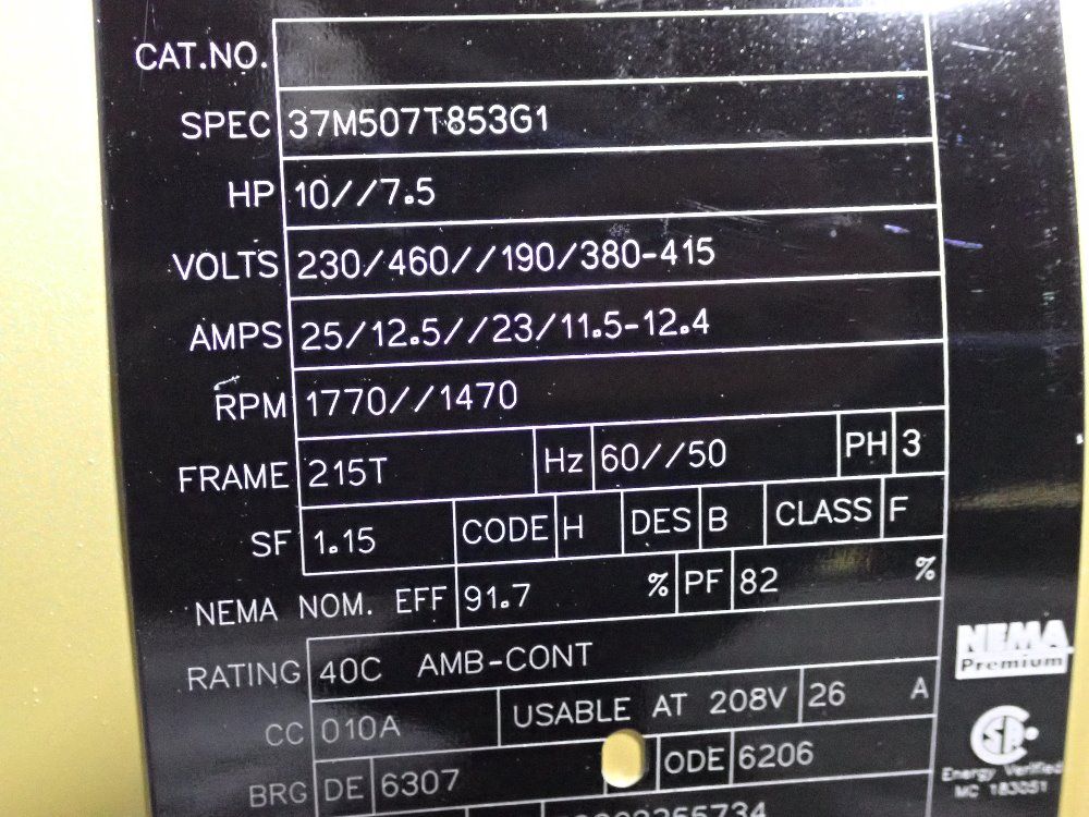 Used Baldor 7.5/10 Hp Motor | HGR Industrial Surplus