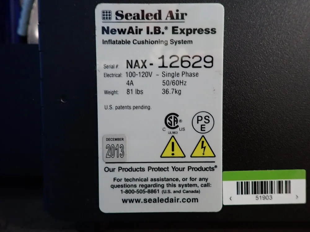 Used Sealed Air Newair Ib Express | HGR Industrial Surplus