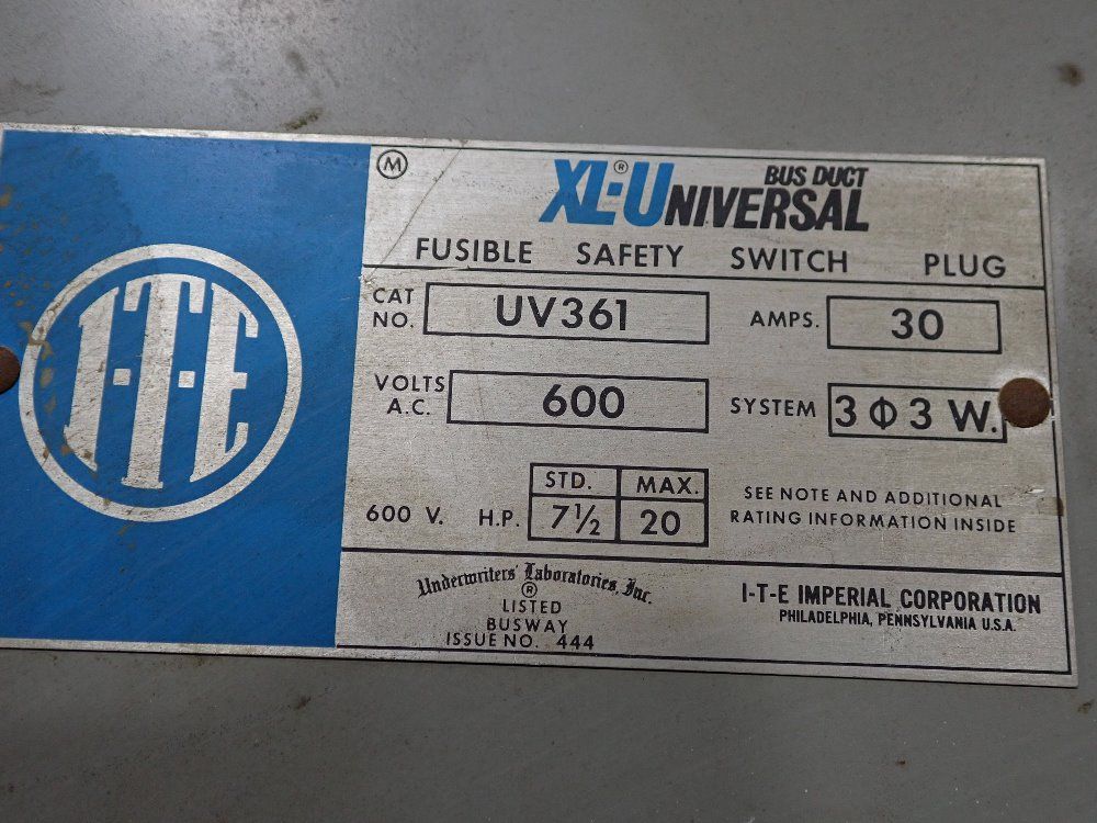 Used Ite Fusible Bus Plug | HGR*24