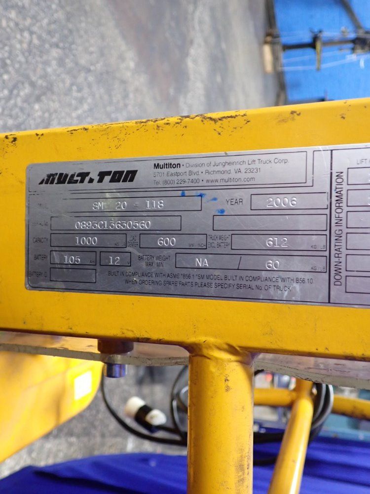 Multiton 2204 Lbs Walk Behind Forklift - Sm20-118 | HGR*24