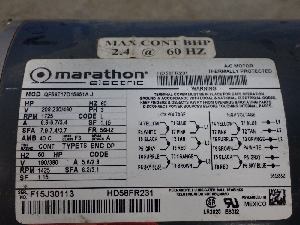 Used Marathon Electric Motor | HGR Industrial Surplus