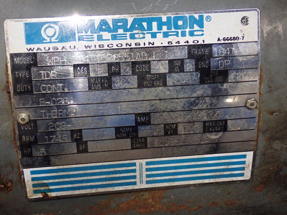 Used Marathon 5 Hp Motor | HGR Industrial Surplus