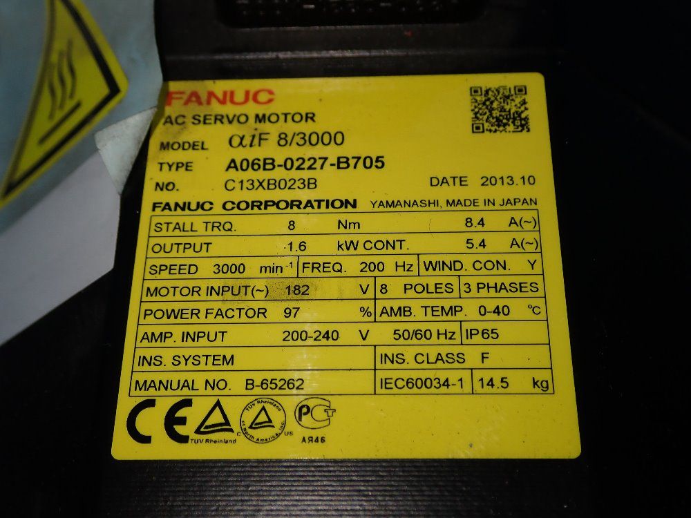 Used Fanuc Servo Motor | HGR Industrial Surplus