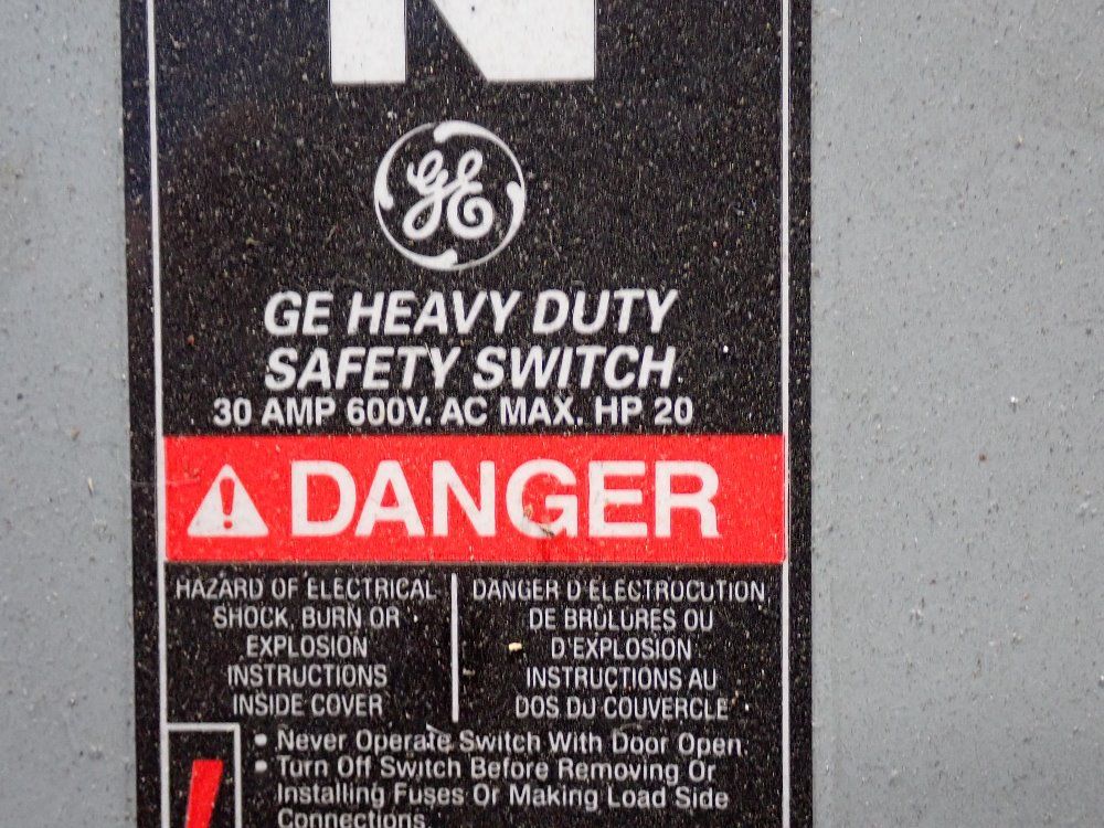 Used Ge Safety Switch | HGR Industrial Surplus