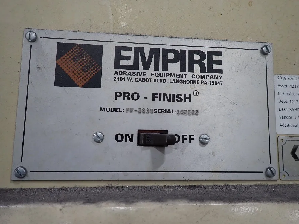 Used Empire Empire Pf-2636 Blast Cabinet | HGR Industrial Surplus