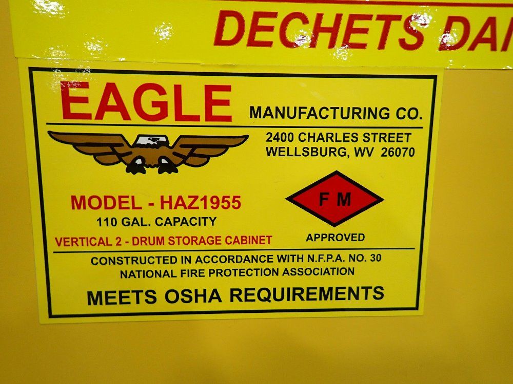 Used Eagle Manufacturing Large Flammable Cabinet | HGR Industrial...