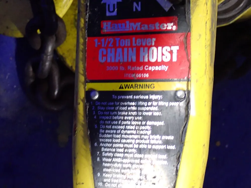 Used Haul Master Chain Hoist | HGR Industrial Surplus