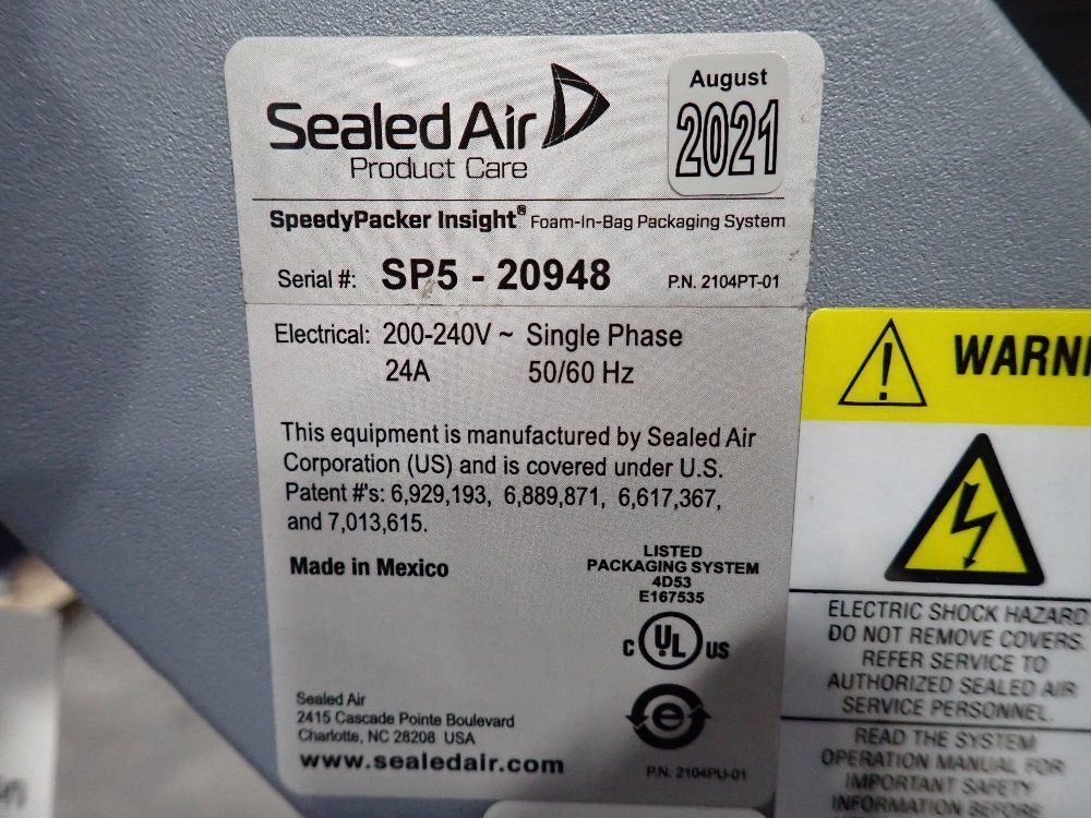 Used Sealed Air 2021 Sealed Air Speedy Packer Insight Foam In Bag...