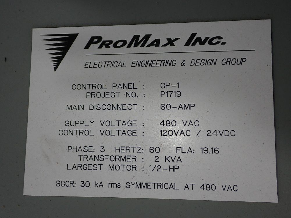 Used Promax Electrical Cabinet | HGR Industrial Surplus