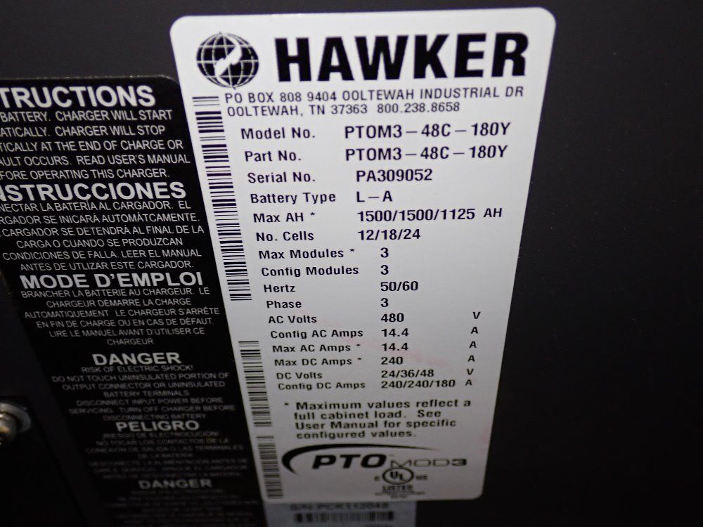 Used Hawker Battery Charger | HGR Industrial Surplus